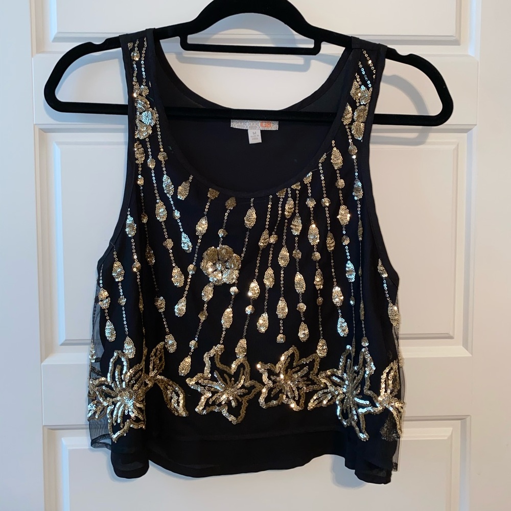 Flashy Semi Crop Tank - Gem